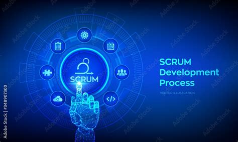 Vetor De Scrum Agile Development Methodology Process Iterative Sprint