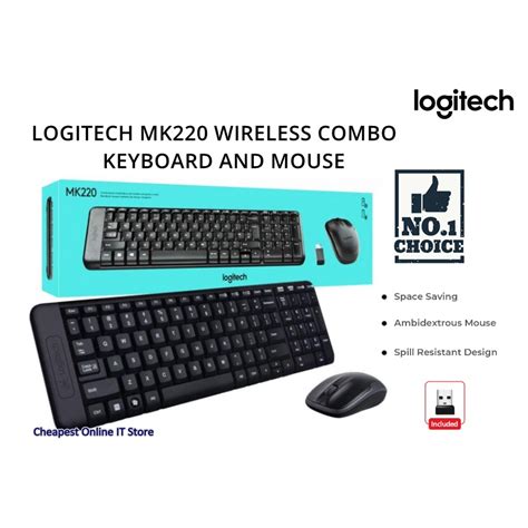 Logitech Mk220 Wireless Combo Keyboard And Mouse Shopee Malaysia
