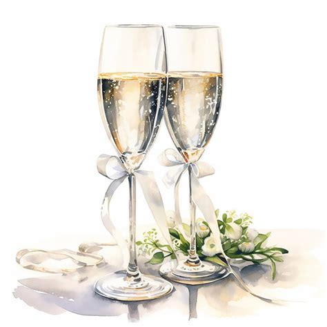 Wedding Glasses Clipart Champagne Glasses Clipart Wedding