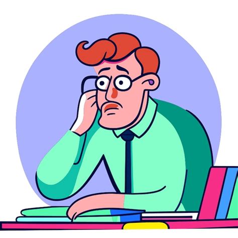 premium vector teacher struggling and mad while trying to create lesson plans vector