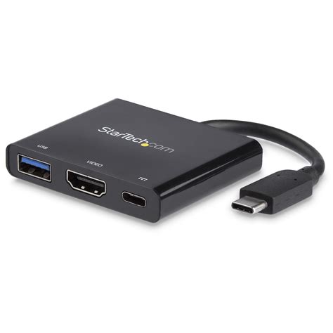 StarTech Com USB C To 4K HDMI Multifunction Adapter With Power Delivery And USB A Port Novatech