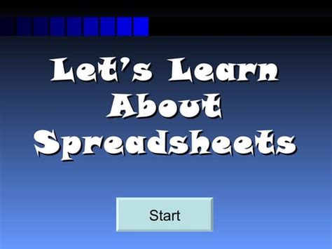 Spreadsheet Application Pdf