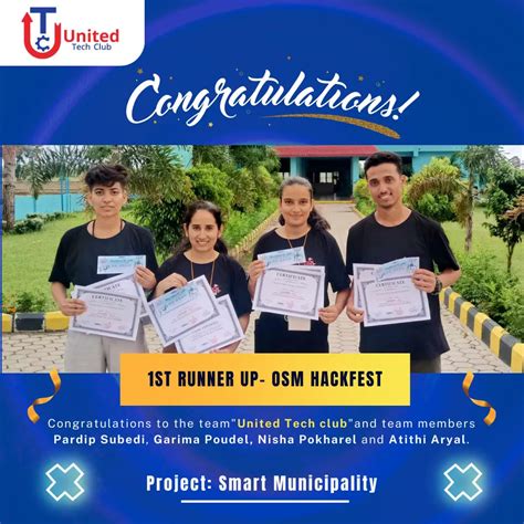 Congratulations To Our Active And United Tech Club