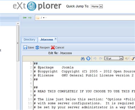 Extplorer Adds File Managment Directly To Joomla Joomlashack