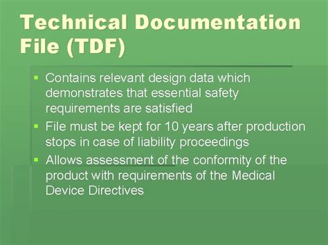 Product Documentation Chapter 5 Required Medical Device Documentation