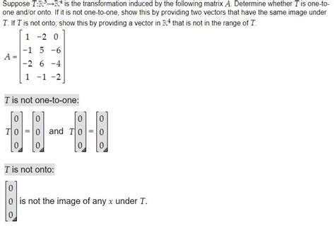 Solved Suppose T R R Is The Transformation Induced By The Chegg Com