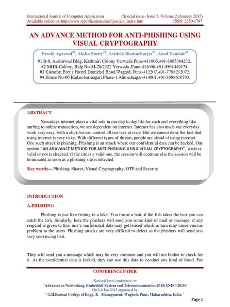 an advance method for anti phishing using visual cryptography pdf phishing computer