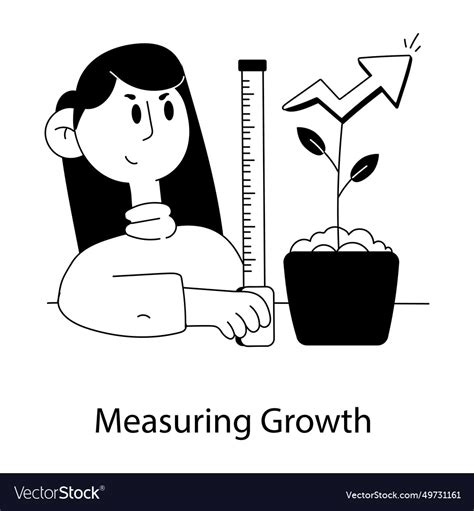 measuring growth royalty free vector image vectorstock