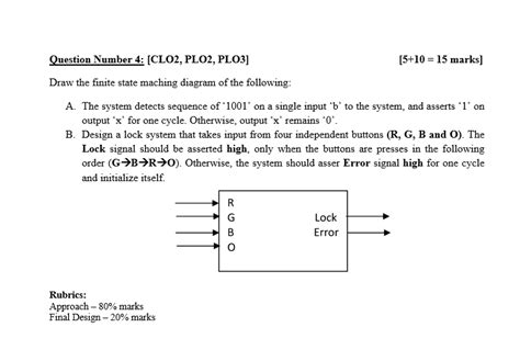 Solved Question Number 4 Clo2 Plo2 Plo3 510 15