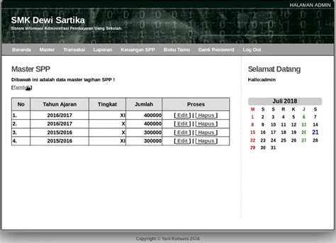 Source Code Aplikasi Pembayaran Sekolah Gratis