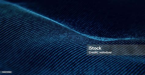 개념 데이터 전송 입자의 음악 물결 빅 데이터 시각화 동적 물결이 있는 추상 파란색 배경 3d 렌더링 4k 개념에 대한 스톡 사진 및 기타 이미지 Istock