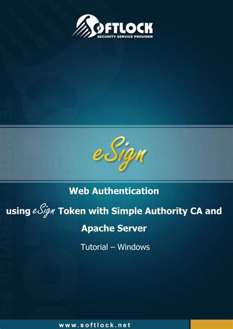 Pdf Web Authentication Using Esign Token With Simple Authority Ca And