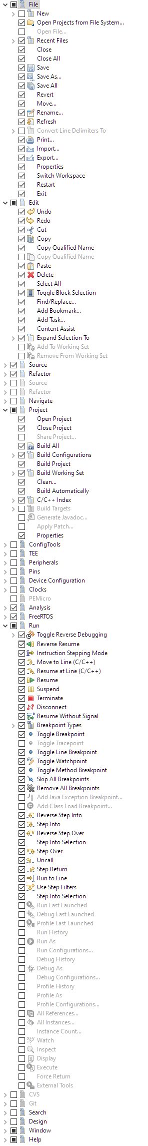 Optimized And Easy To Use Eclipse Toolbars And Menus Mcu On Eclipse