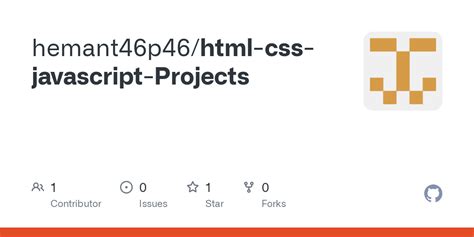 Github Hemant46p46html Css Javascript