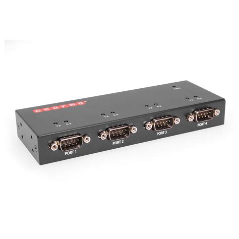 4 Port Serial RS 232 Hub W FTDI Chipset RX TX LED Indicators