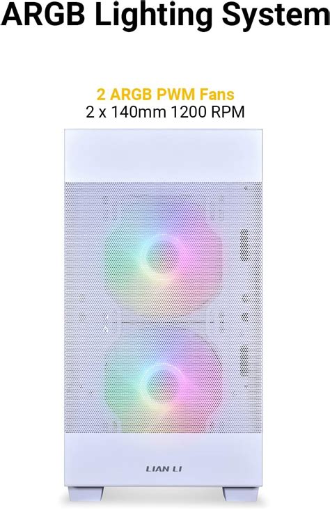 Buy Lian Li High Airflow Micro Atx Pc Case Rgb Gaming Computer Case Mesh Front Panel Mid Tower