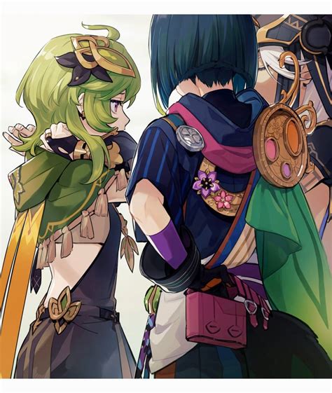 Tighnari Cyno And Collei Genshin Impact Drawn By Timukai Danbooru