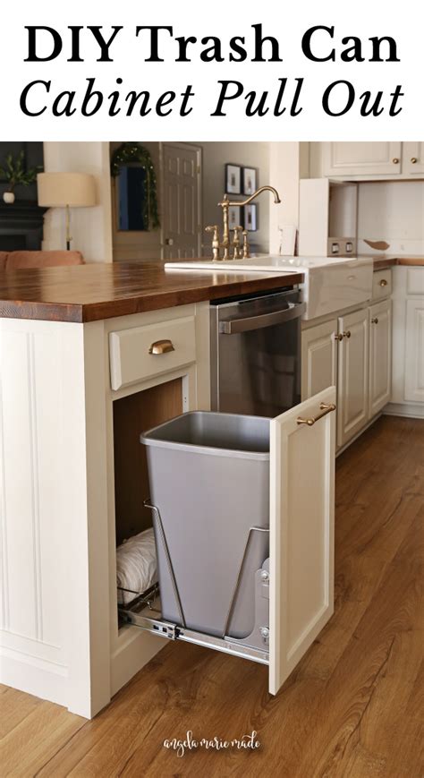 Diy Trash Can Cabinet Pull Out Angela Marie Made