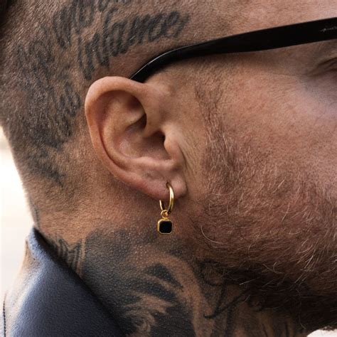Mens Dangle Earring 18k Gold Dangle Earring For Men Mens Earrings
