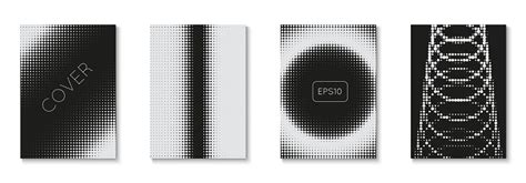 하프톤 텍스처 세트 1980 화이트와 블랙 플라이어 웨이브 커버 화이트 라인 포스터 기술 레이아웃의 현대적인 모양 젊은 힙스터 디자인 연간 페이지 블랙 하프톤 텍스처 0명에