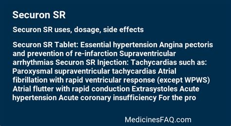Securon Sr Uses Dosage Side Effects Food Interaction And Faq