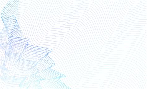 에어리 한 그물 무늬가 리플의 얇은 곡선 추상적인 벡터 컬러 워터 마크 기로 쉐 아트 라인 디자인 하늘색 청록색 그라데이션 흰색 배경입니다 동적 컴포지션 복사 공간
