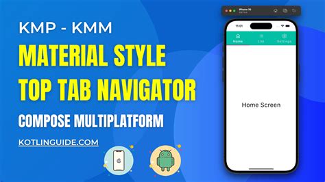 Material Top Tab Navigator In Compose Multiplatform Kmp Kmm