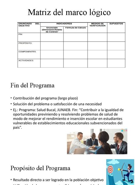 Matriz Del Marco Lógico Pdf