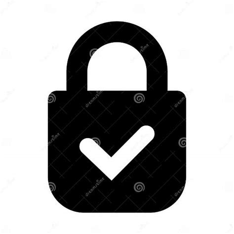Lock Icon Lock With Tick Lock Check Mark Security Icon Stock Vector Illustration Of