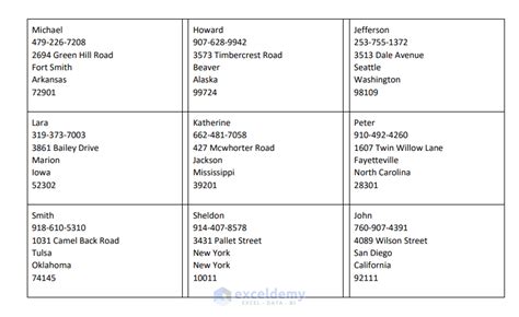 How To Use Microsoft Excel For Address Labels Bapjumbo