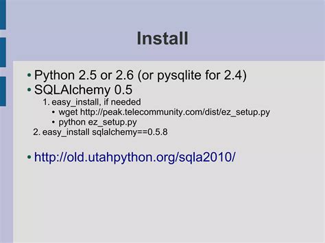 Pycon 2010 Sqlalchemy Tutorial Ppt