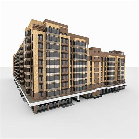 고층 주거용 아파트 건물 10 In 1 컬렉션 3d 모델 179 3ds C4d Fbx Max Free3d