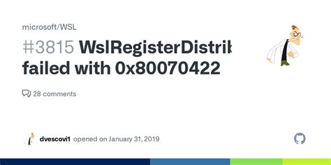 Wslregisterdistribution Failed With X Issue Microsoft Wsl Github