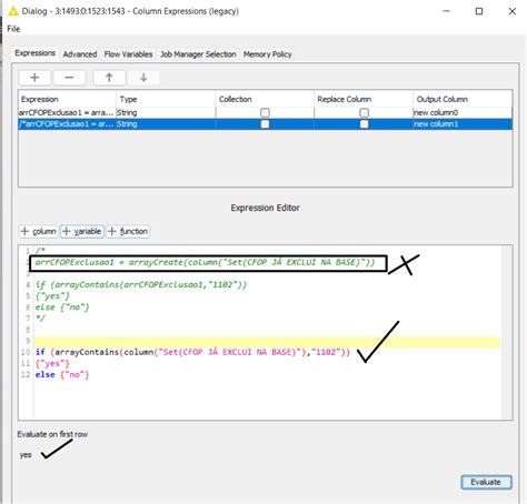 String Values To Array To Column Expression Node Arraycreate And Arraycontains Knime