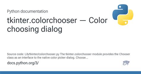 Lorchooser — Color Choosing Dialog — Python 3137 Documentation