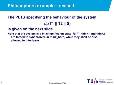 PPT Process Algebra 2IF45 Probabilistic Branching Bisimulation
