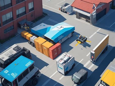 Premium Ai Image Integration Of Autonomous Drones In Delivery Services Showcasing Drones