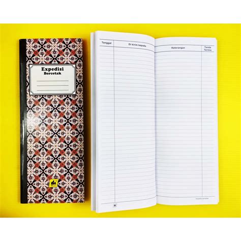 Jual Buku Ekspedisi Cover Karton Standard Bercetak 180 Lbr 123 X 31