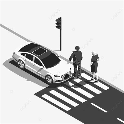 흑백 아이소메트릭 거리를 건너는 노부인을 돕는 젊은 남자의 미니멀한 그림 돕다 노인 낡은 Png 일러스트 및 이미지 에 대한 무료 다운로드 Pngtree