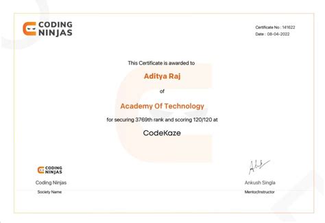 Codekaze Share Contest Codingninjas Aditya Raj