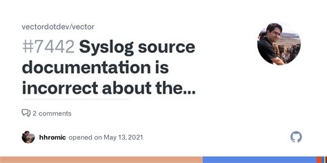 Syslog Source Documentation Is Incorrect About The `timestamp` Field Definition · Issue 7442