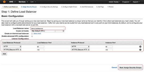 Create AWS Https SSL Load Balancer