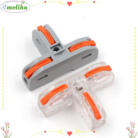Moliha Wire Connector Universal Compact T Type Quick Terminal Block Quick Electrical Cable