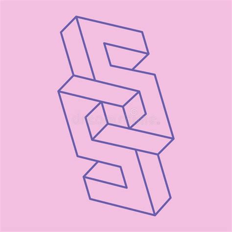 Optical Illusion Shapes Unreal Geometric Object Vector Optical Art Logo Impossible Figure