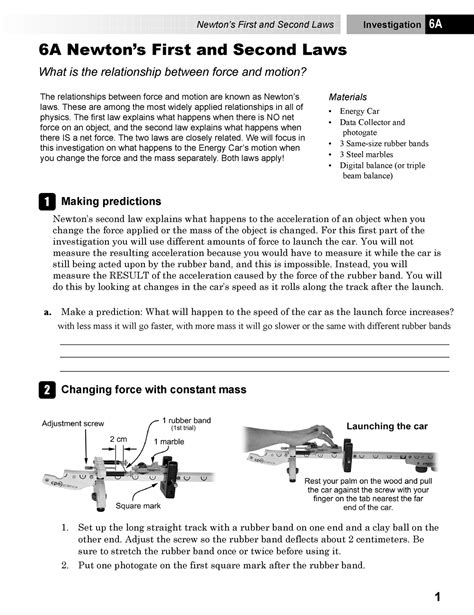 Lab Newton Sdfsd First And Second Laws Investigation A A First And Second Laws What Is