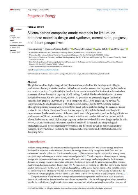 Siliconcarbon Composite Anode Materials For Lithium Ion Batteries Materials Design And