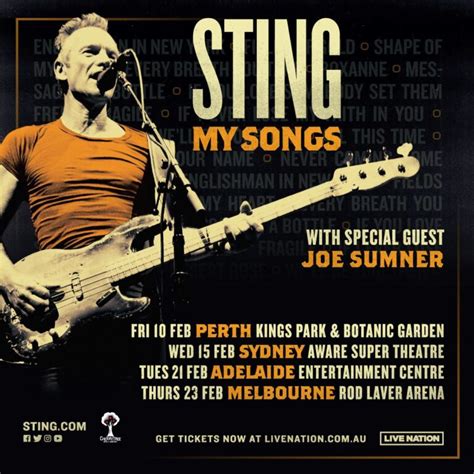 Sting Adds More Dates To His My Songs Australian Tour In 2023 The