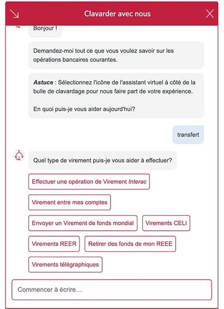 Assistant Virtuel Banque Cibc