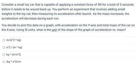 Solved Consider A Small Toy Car That Is Capable Of Applying