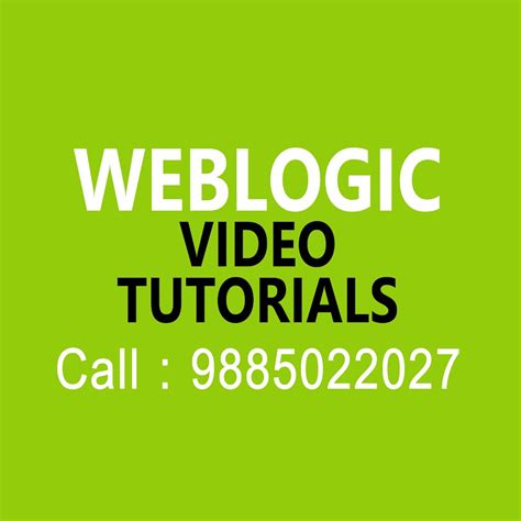 weblogic video tutorials youtube